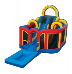 Dash ‘n Splash Obstacle Course w/ Splash Pool – Fun 'n Fit Inflatables