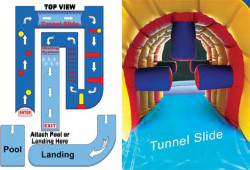 Dash ‘n Splash Obstacle Course w/ Splash Pool – Fun 'n Fit Inflatables